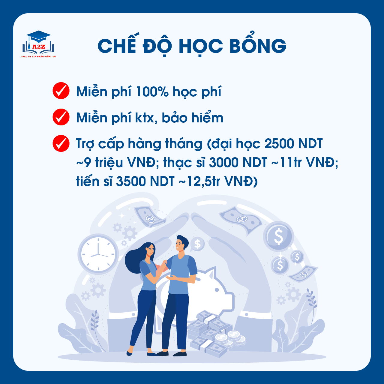 Học bổng toàn phần chính phủ Trung Quốc CSC 2023 - Du Học Quốc Tế A2Z